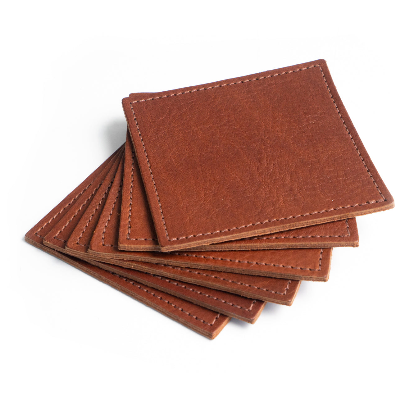 Genuine Full Grain Leather Coasters | Lancaster Cast Iron